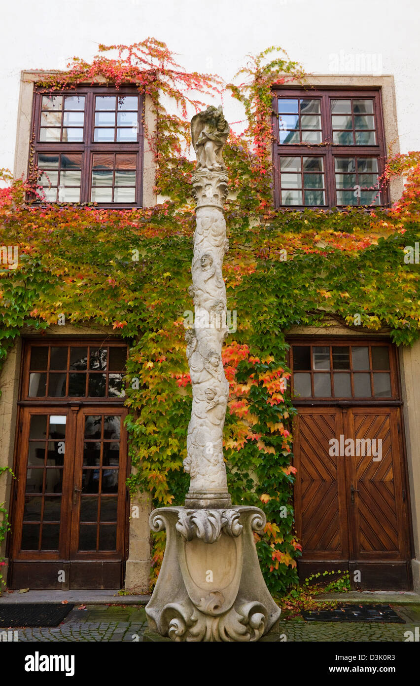 Stone column in Slavkov Castle Moravia Czech Republic Stock Photo - Alamy