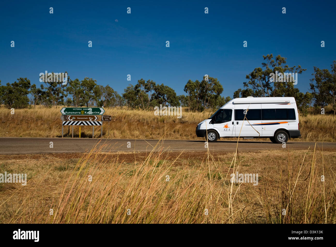 The Victoria Highway is a popular route for RV campers, this near the ...