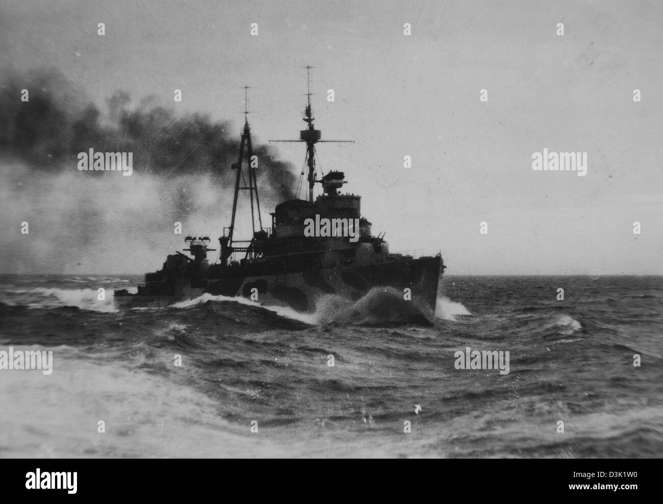 Royal Navy warship WW11 Stock Photo - Alamy