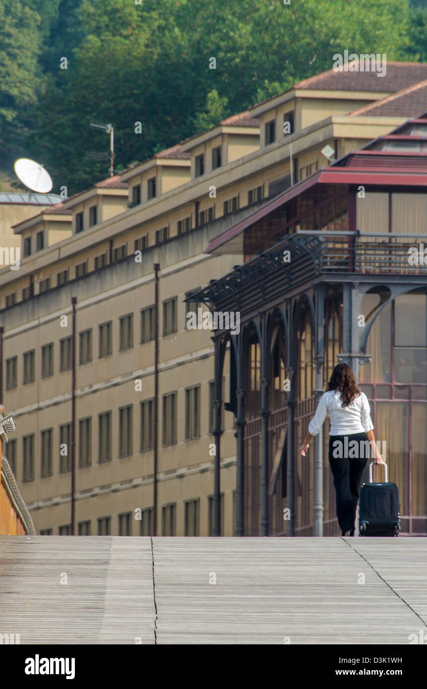 Deusto bridge, Bilbao, Basque Country, Spain Stock Photo - Alamy