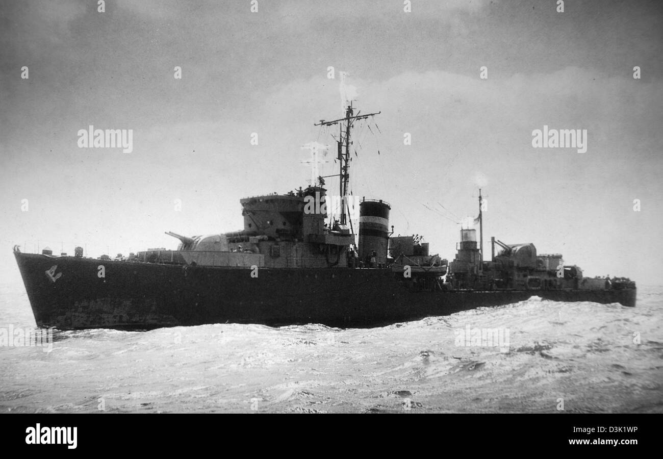 Royal Navy warship WW11 Stock Photo - Alamy
