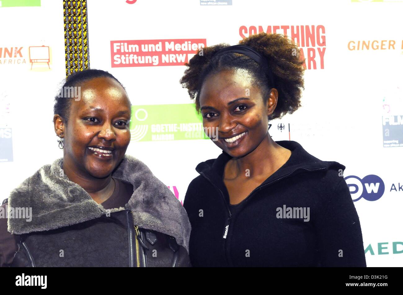 Kenyan film director Judy Kibinge (L) and Kenyan actress Susan Wanjiru ...
