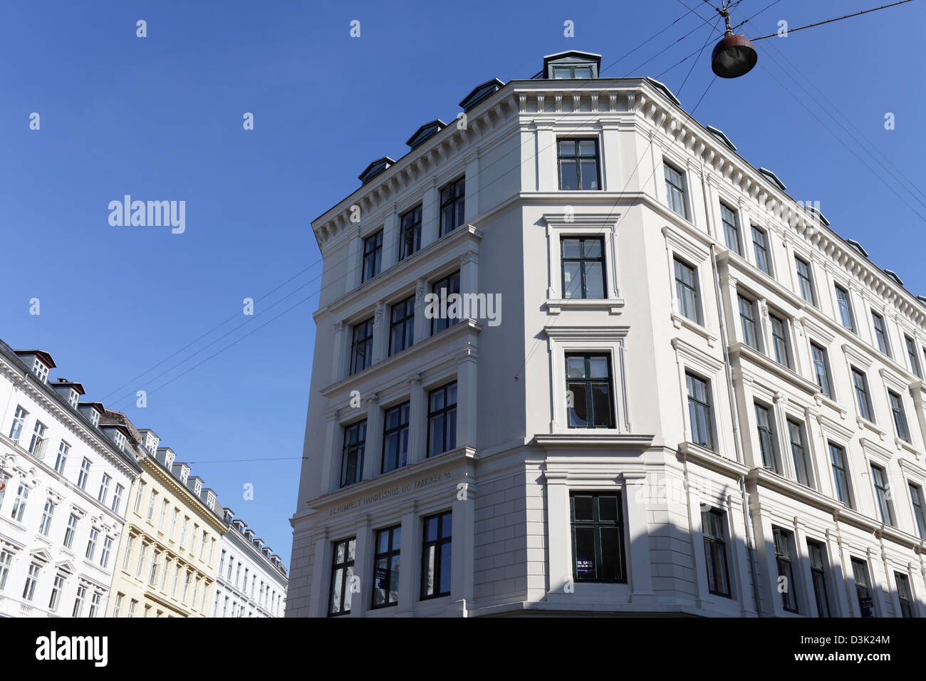 Copenhagen, Denmark, redeveloped old building facades Stock Photo - Alamy