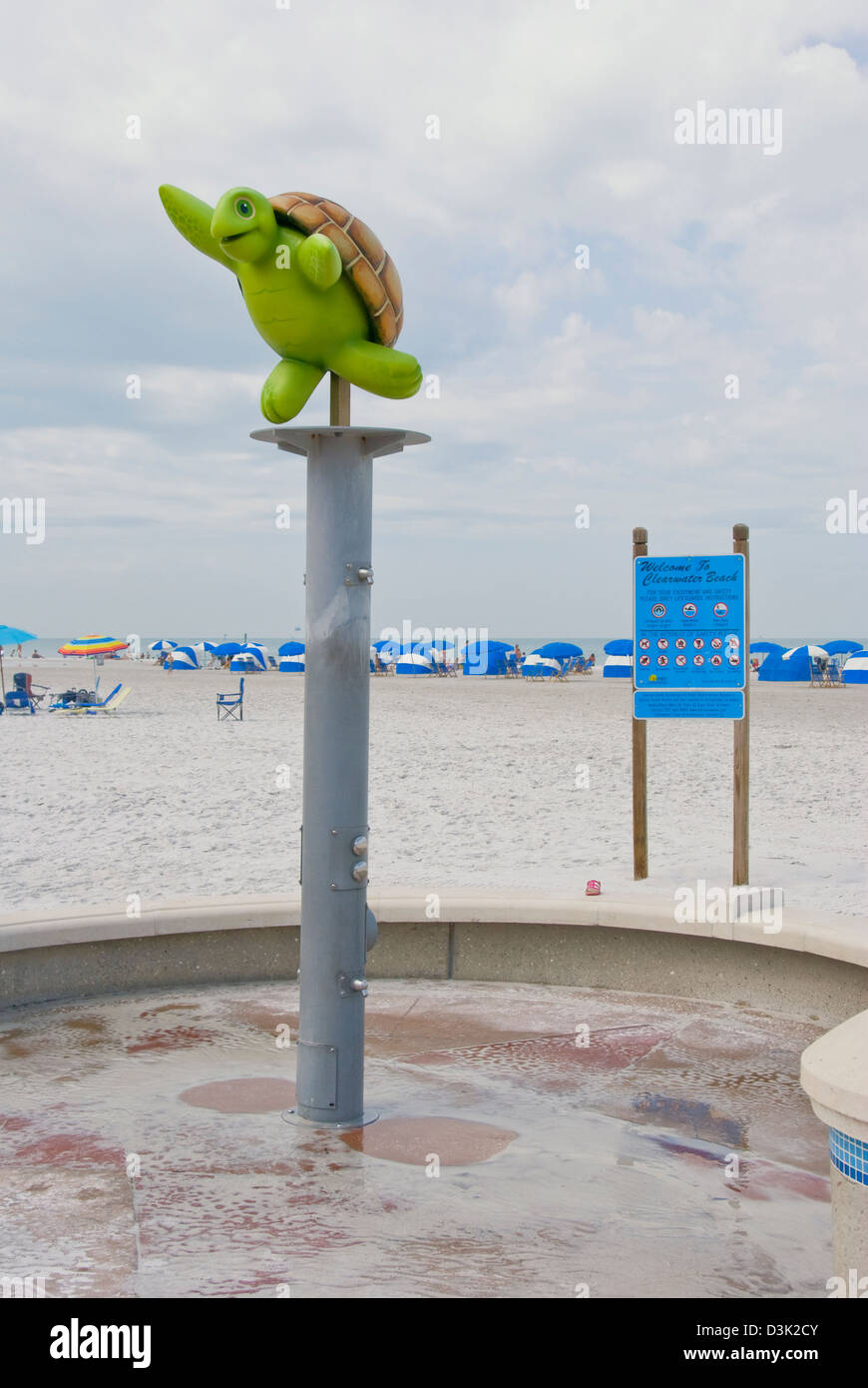 Shower at Clearwater Beach, Florida Stock Photo - Alamy