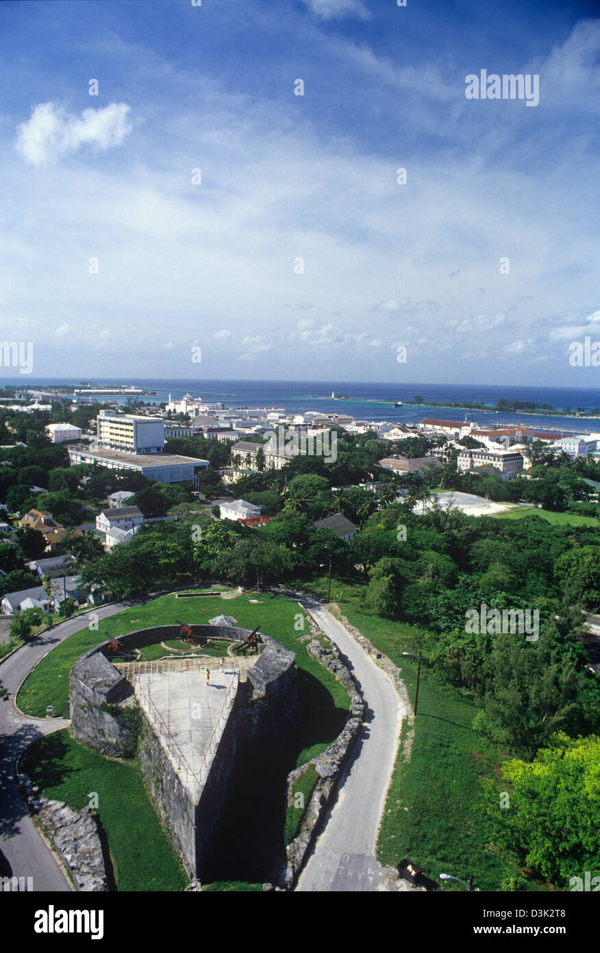 View of Nassau Harbor and Fort Fincastle, Nassau, Bahamas Stock Photo ...