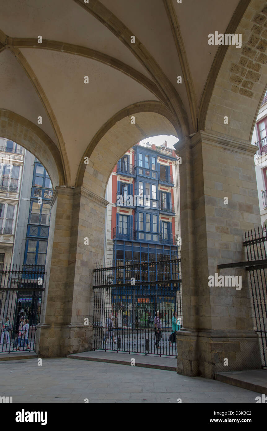 Cathedral of Bilbao arcade, Basque Country, Spain Stock Photo - Alamy