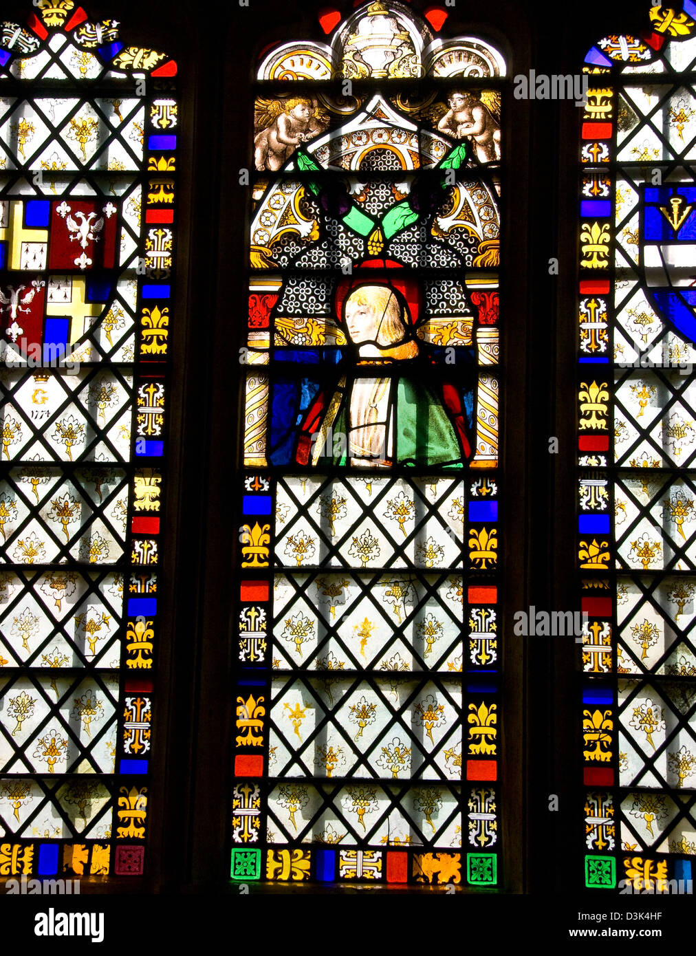 Stained glass window in grade 1 listed 16th-century King's College ...