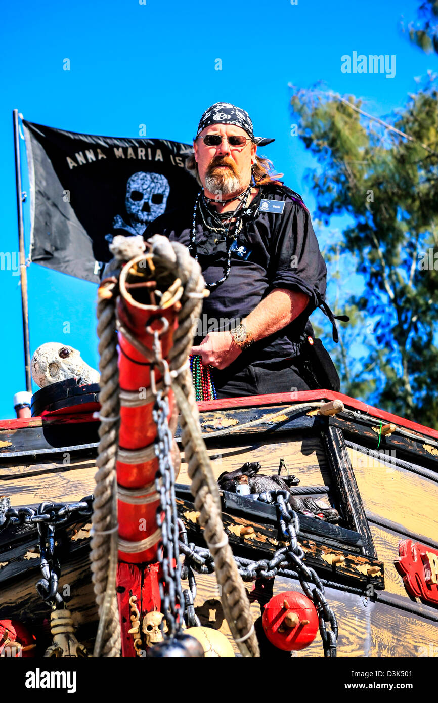 Male Pirate from Anna Maria Island at the Cortez Fish Festival Florida ...