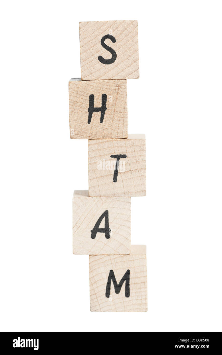 Maths tower written with wooden blocks. White background Stock Photo ...