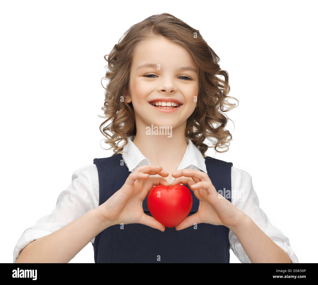 girl with small heart Stock Photo - Alamy