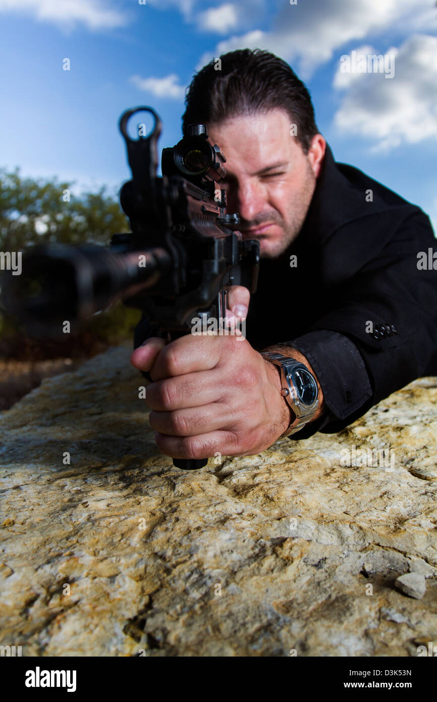 Sniper stance hi-res stock photography and images - Alamy