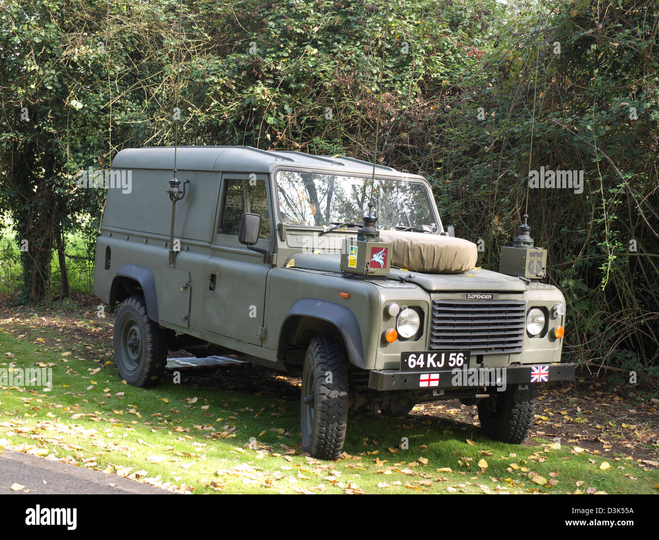 Military LandRover Defender at Holme 1940's weekend Stock Photo - Alamy