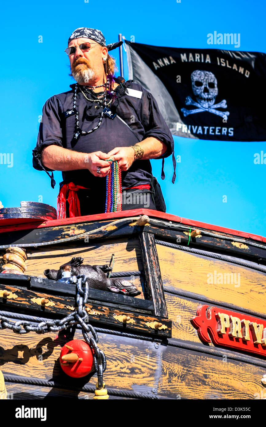 Male Pirate from Anna Maria Island at the Cortez Fish Festival Florida ...