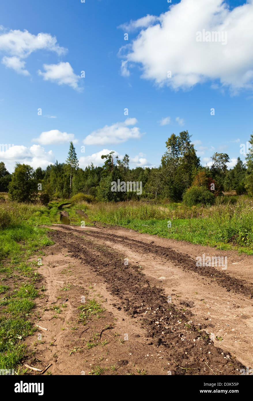 Summer landscape with country road Stock Photo - Alamy