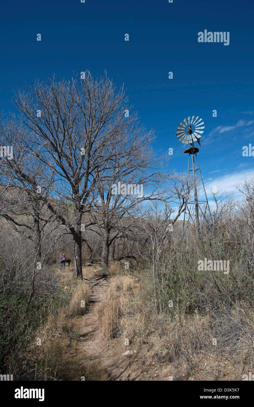 Sam Nail Ranch, Big Bend National Park, Texas, USA, Windmill, Homestead ...