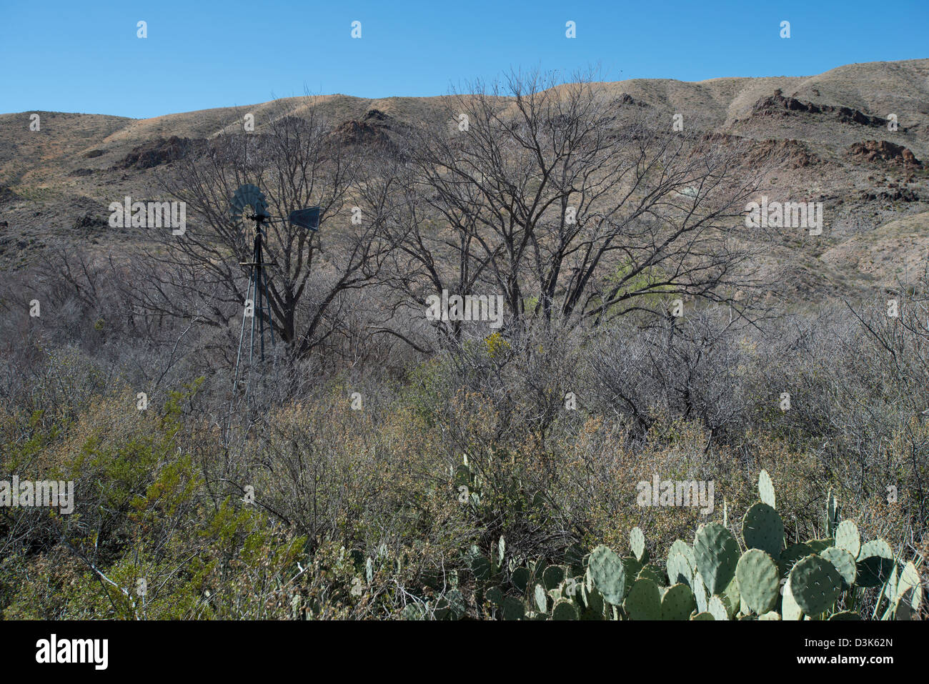 Sam Nail Ranch, Big Bend National Park, Texas, USA, Windmill, Homestead ...
