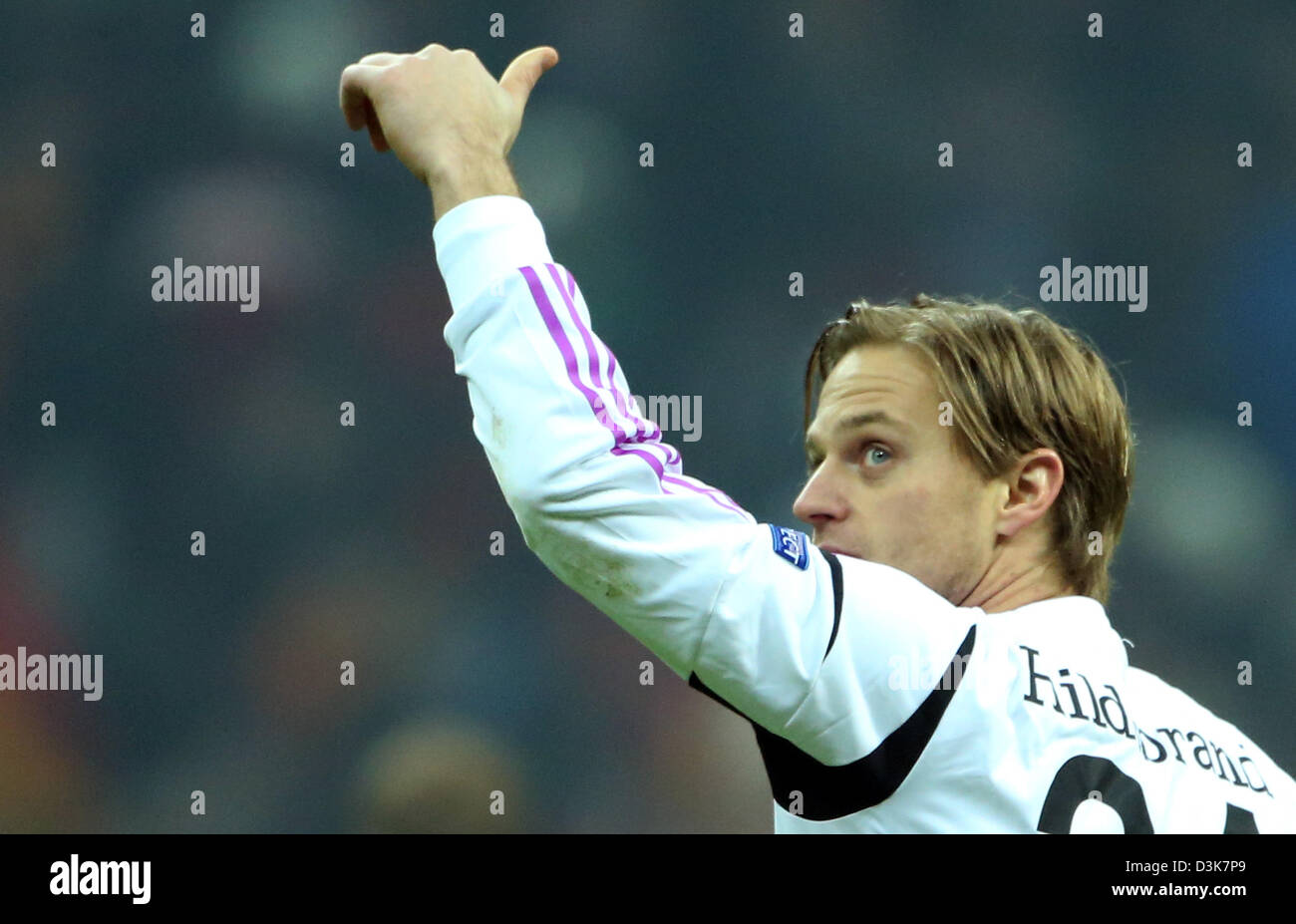 Goalkeeper Timo Hildebrand of Schalke reacts after the UEFA Champions ...