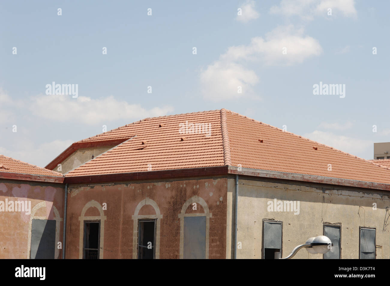 building with red roof Stock Photo - Alamy