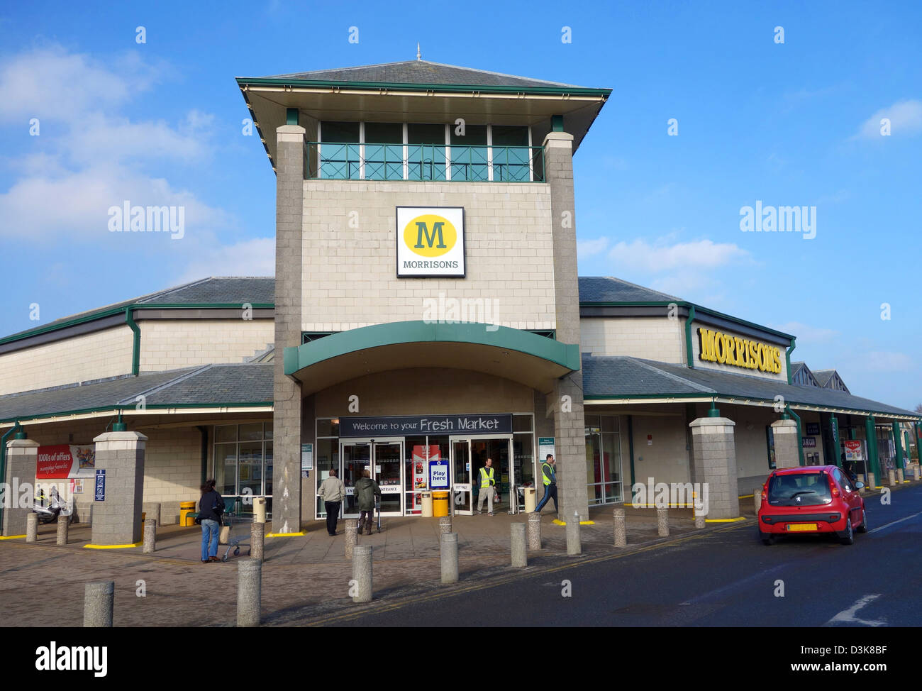 the entrance to a morrisons supermarket Stock Photo - Alamy