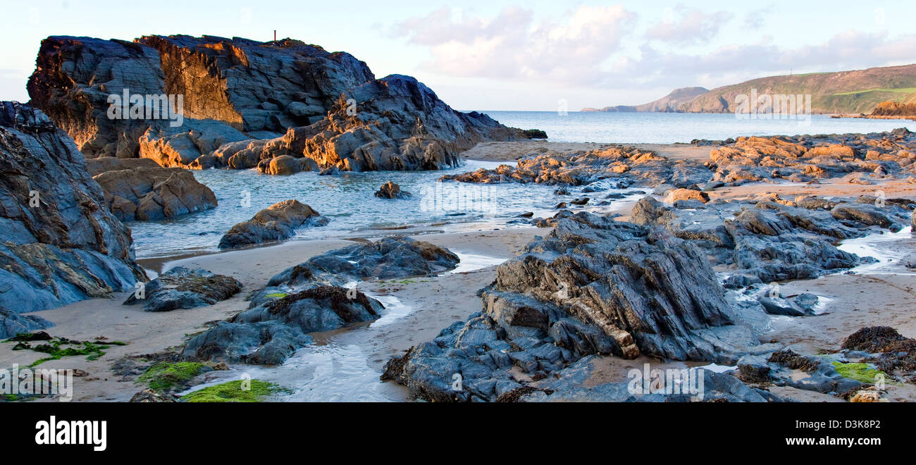 Seascape at Tresaith in Ceredigion Wales Stock Photo - Alamy