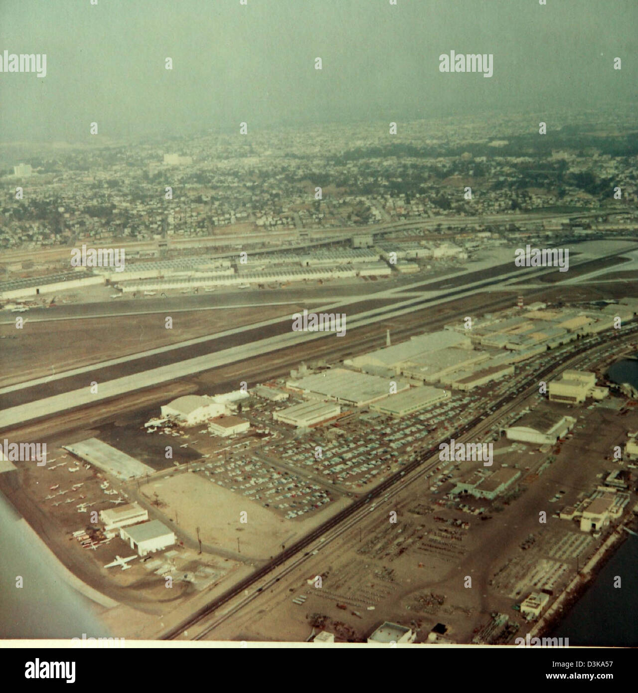This photo depicts Lindbergh Field, now San Diego International Airport ...