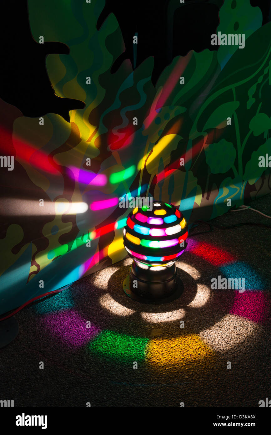 Illuminated revolving ball lantern at lunarfest 2013 hi-res stock ...