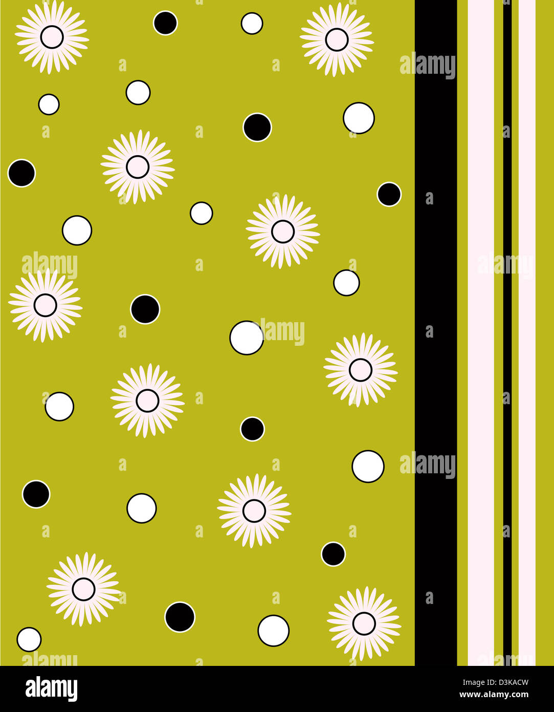 Flowers and stripes pattern Stock Photo - Alamy