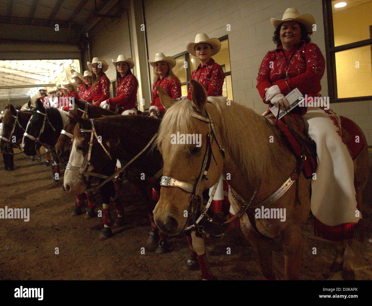 Cowgirls at the National Finals Rodeo in Oklahoma City, Oklahoma, USA ...