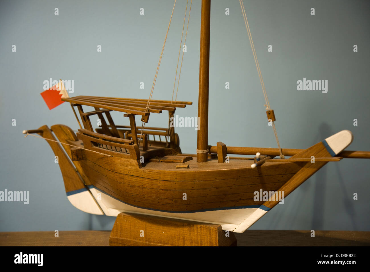 Model dhows of traditional Bahranian design are crafted at Al -Jasara ...