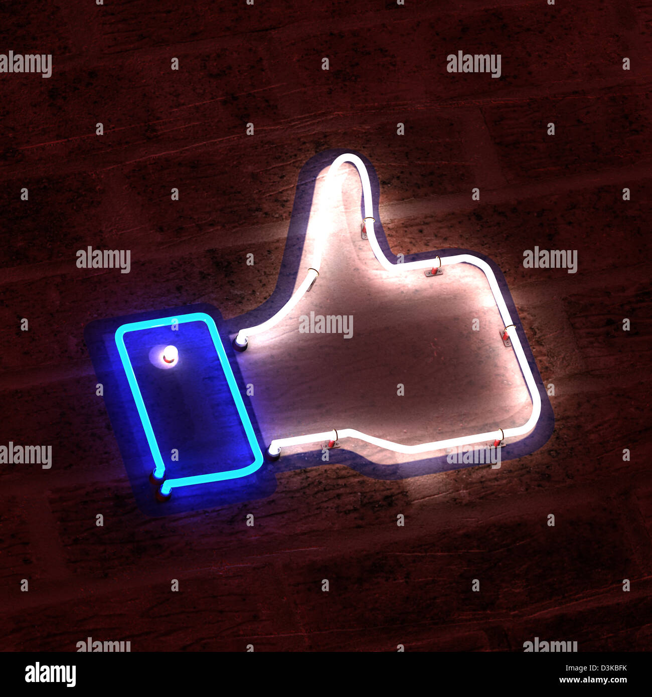 Thumbs Up Neon Sign Stock Photo - Alamy