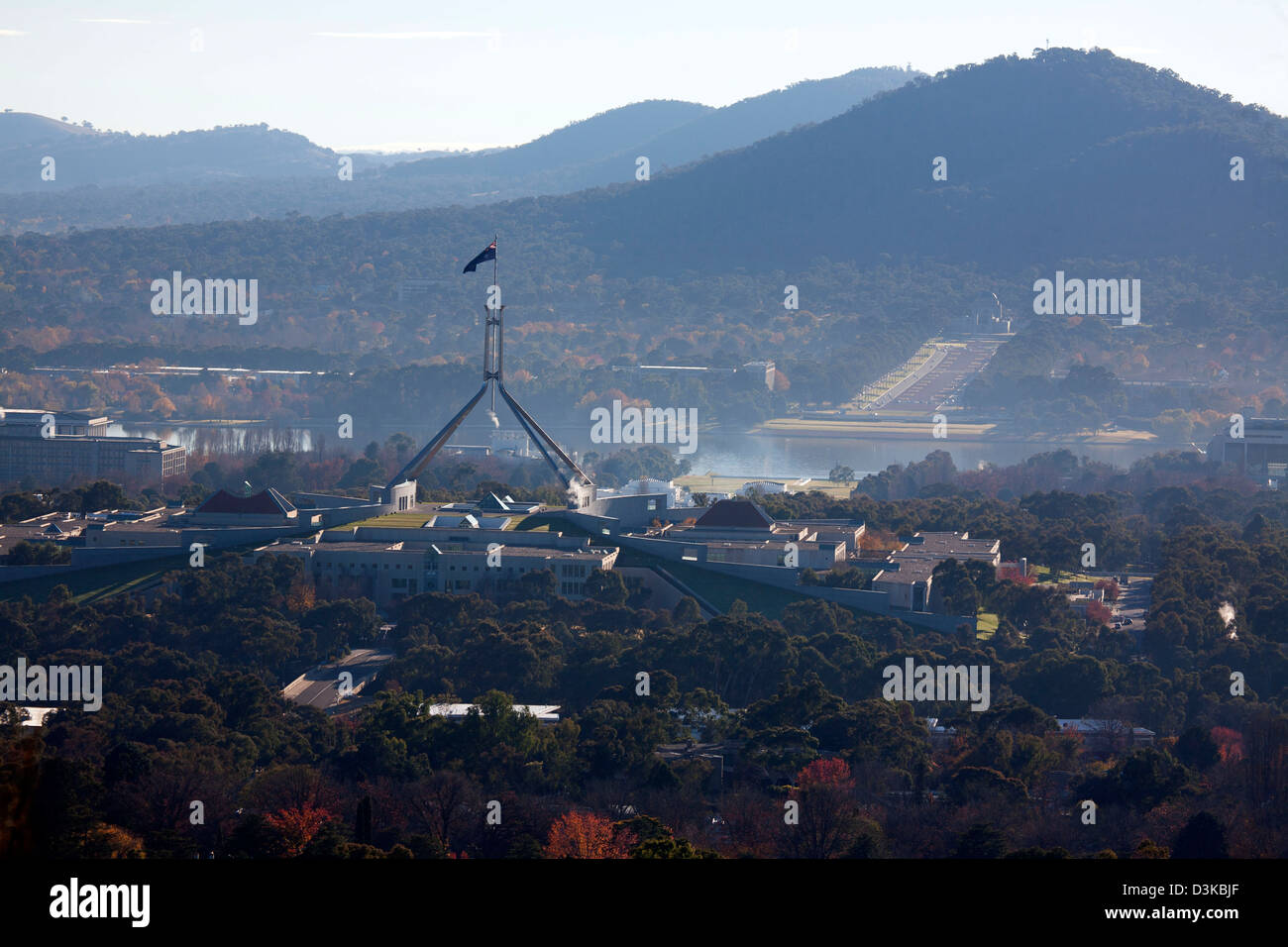 View of Parliament House on Capital Hill Canberra Australia Stock Photo ...