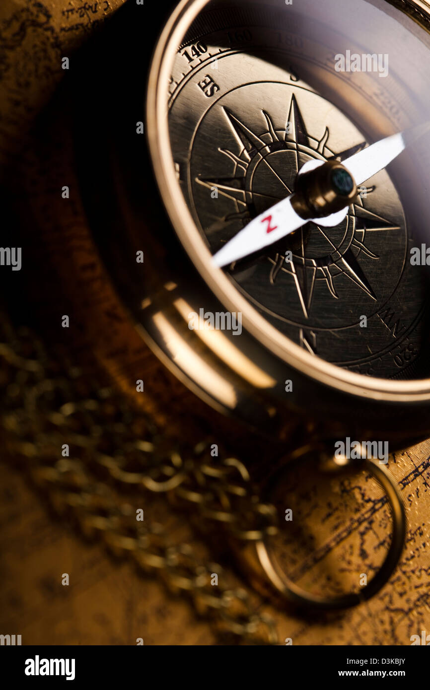 Navigation earth, Compass Stock Photo - Alamy