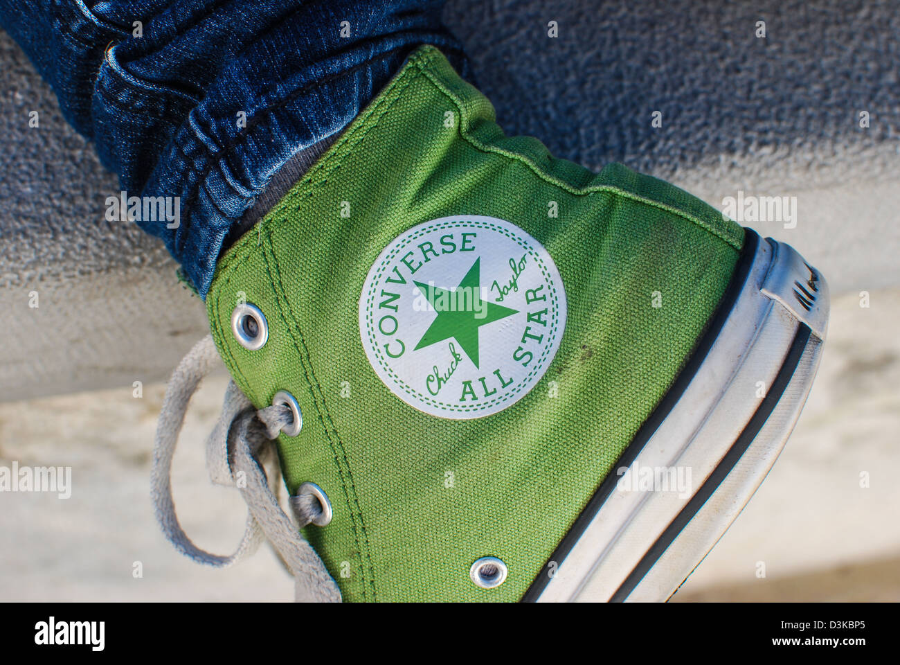 Converse shoe showing logo Stock Photo - Alamy