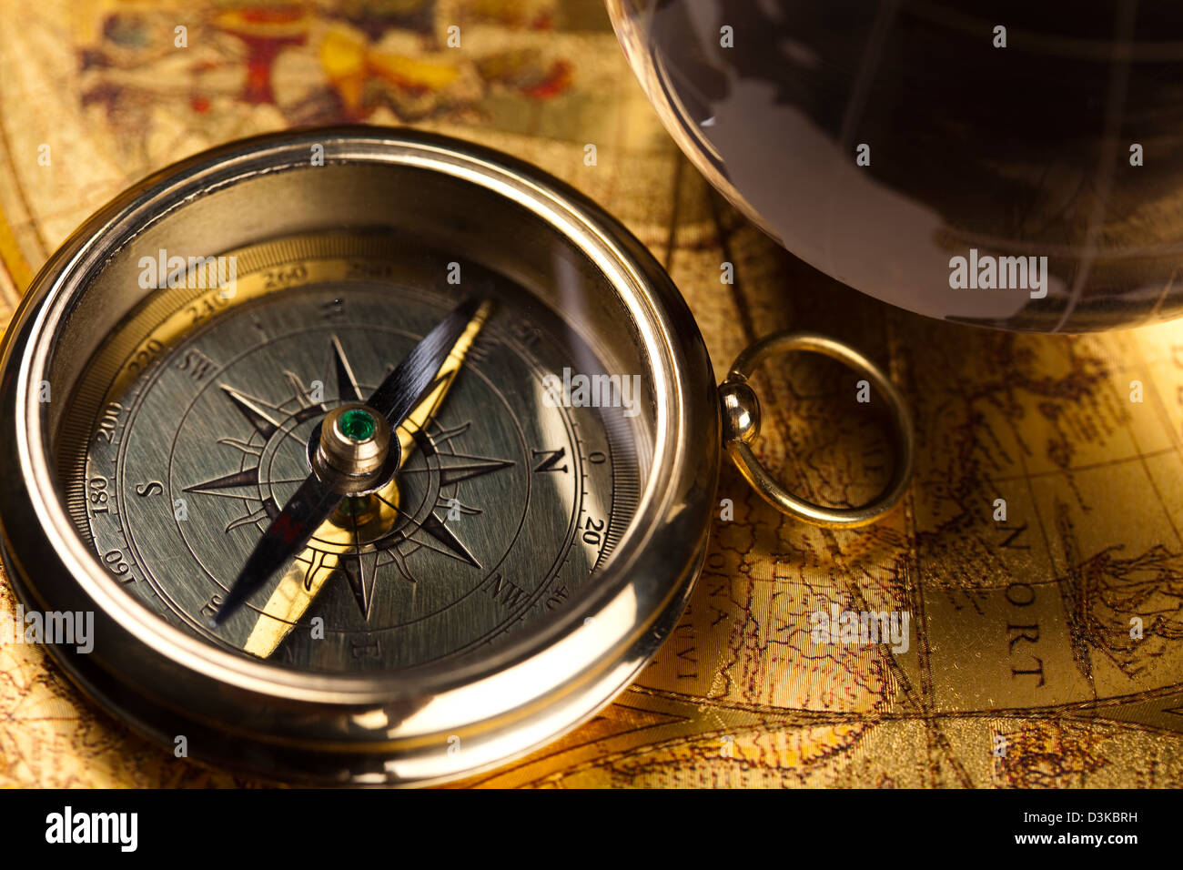 Navigation earth, Compass Stock Photo - Alamy