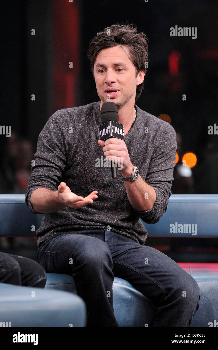 Toronto, Canada. February 20, 2013. American actor Zach Braff promoting ...
