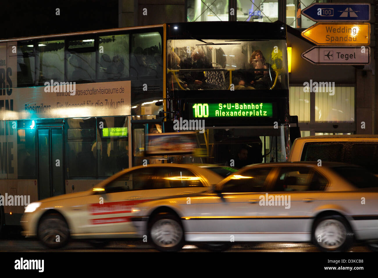 Berlin, Germany, BVG double-decker line 100 passes Stock Photo - Alamy