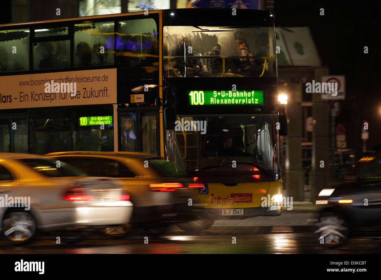 Berlin, Germany, BVG double-decker line 100 passes Stock Photo - Alamy