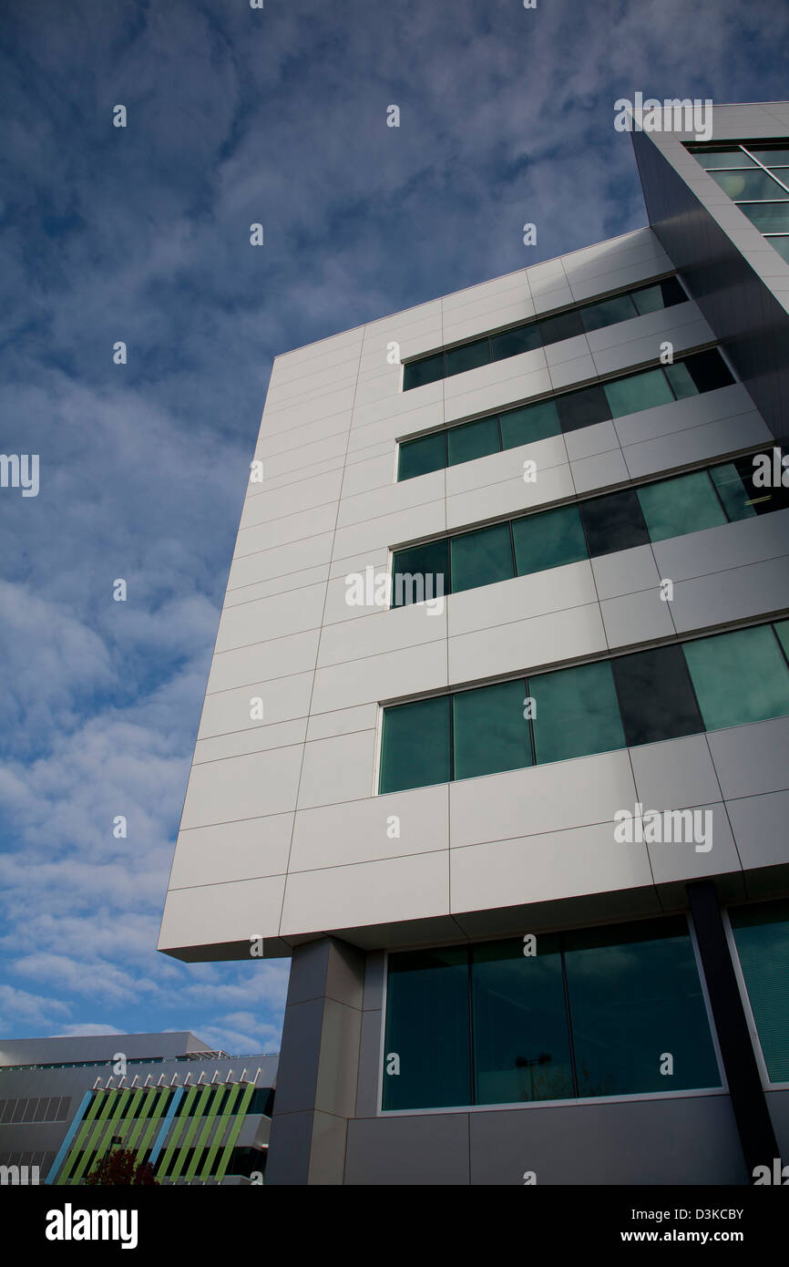 Windows on energy efficient building Modern Office Building with ...
