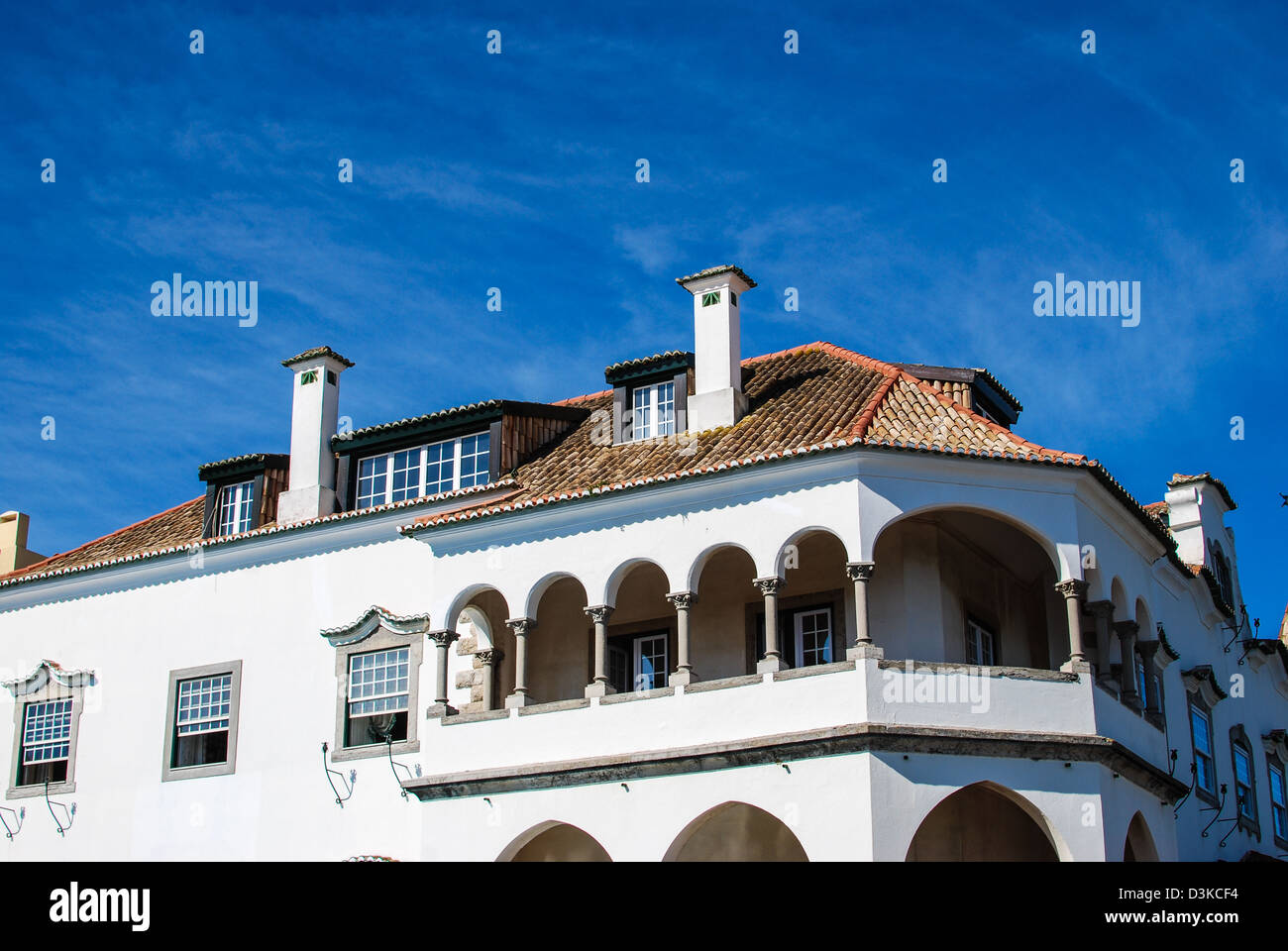 Blue sky over Cascais Portugal Stock Photo - Alamy