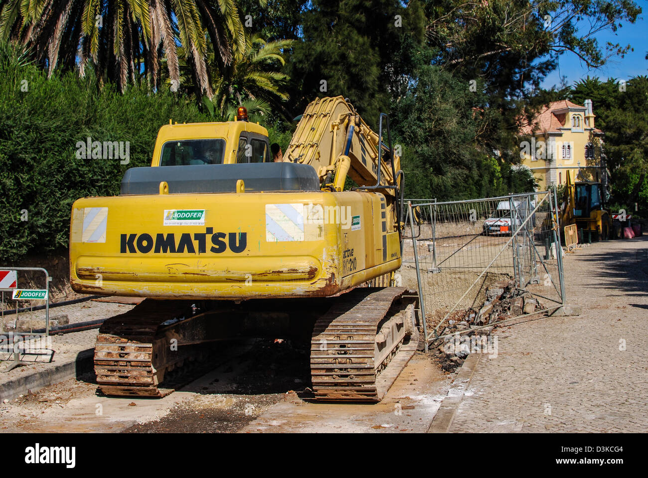 Komatsu tractor digger Stock Photo - Alamy
