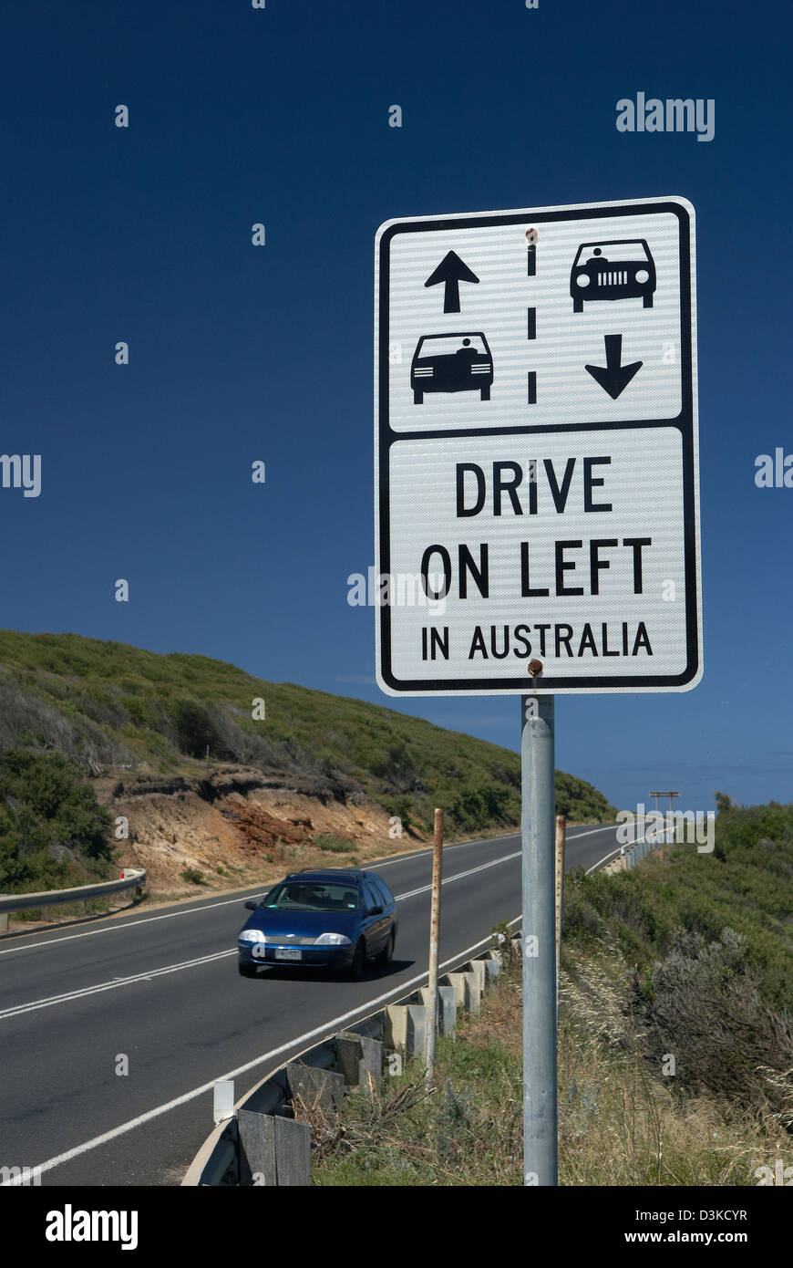 Driving on great ocean road, australia hi-res stock photography and ...