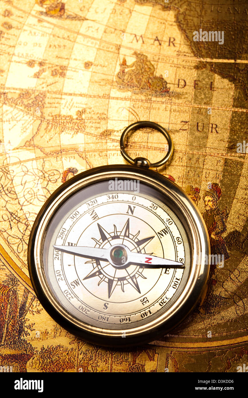 Navigation earth, Compass Stock Photo - Alamy