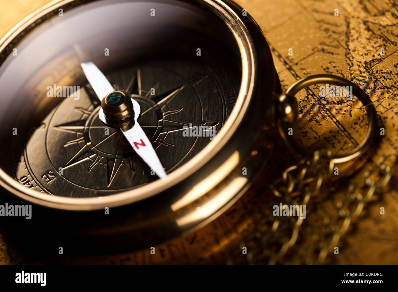 Detail closeup compass Stock Photo - Alamy