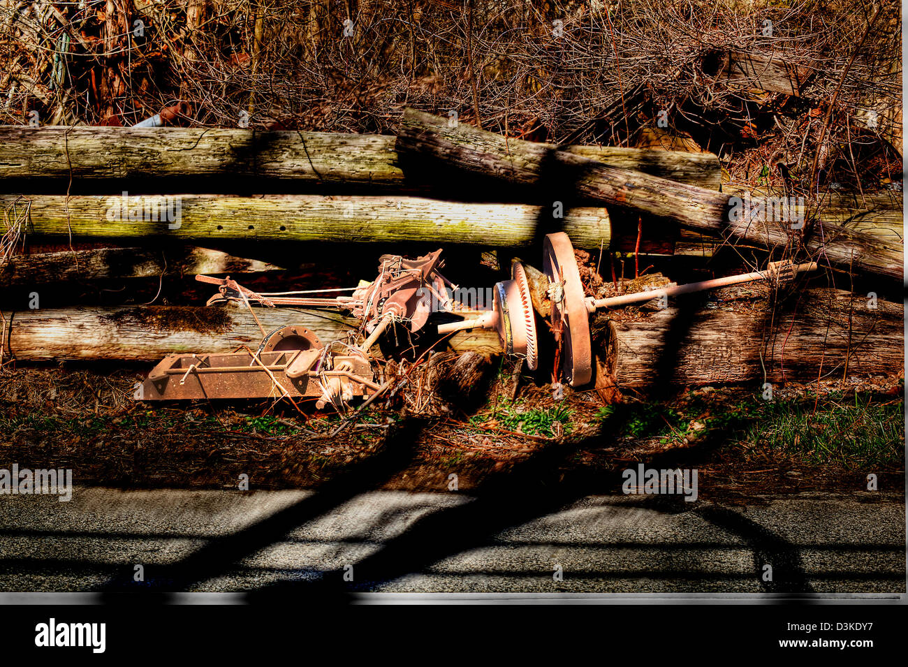 "Rusting wheel and shaft Stock Photo - Alamy