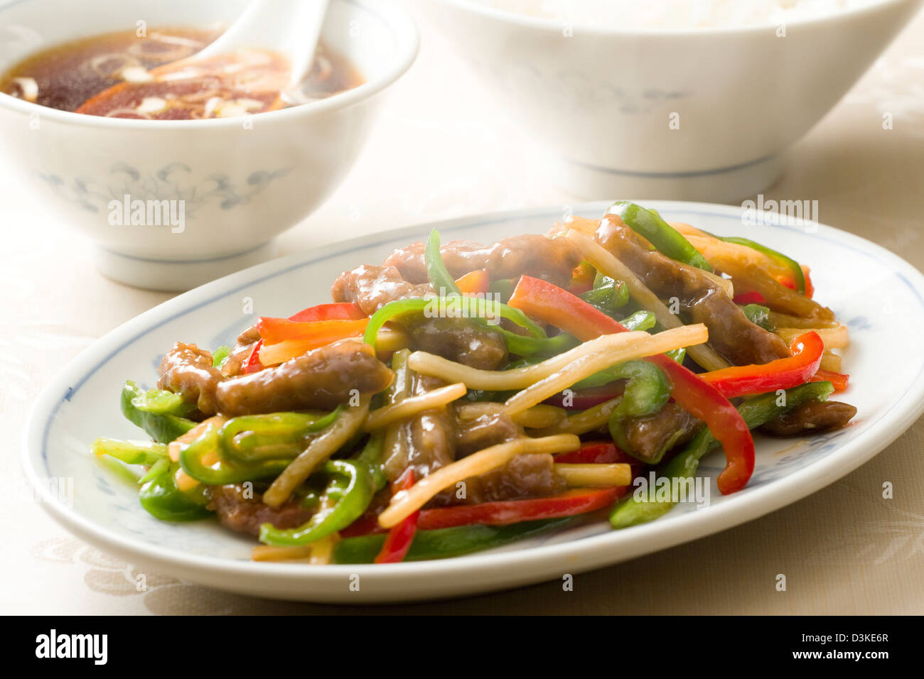Chinese style sauteed meat and vegetables Stock Photo - Alamy