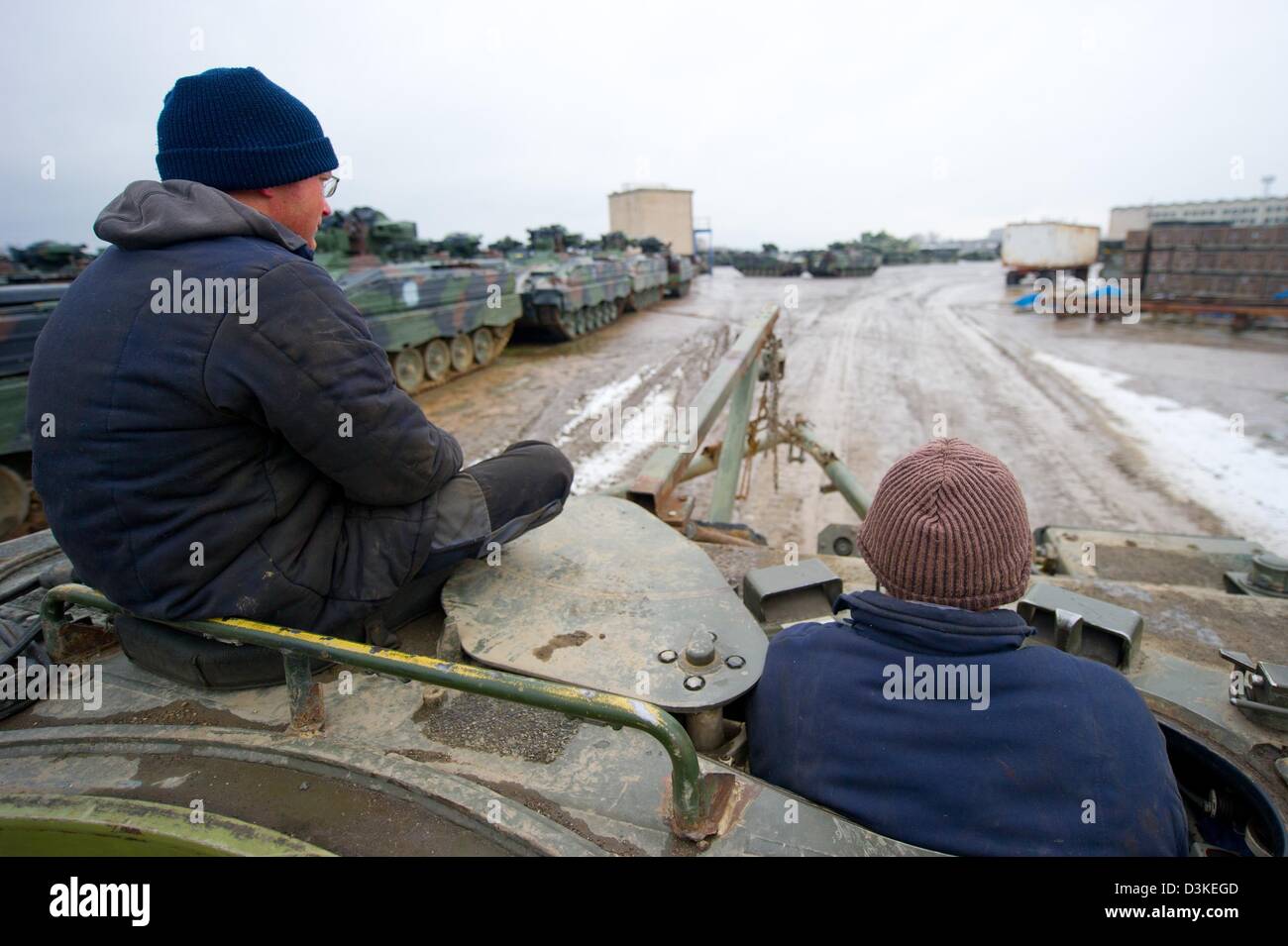 Two employees of a company specialising in demilitarisation and the ...