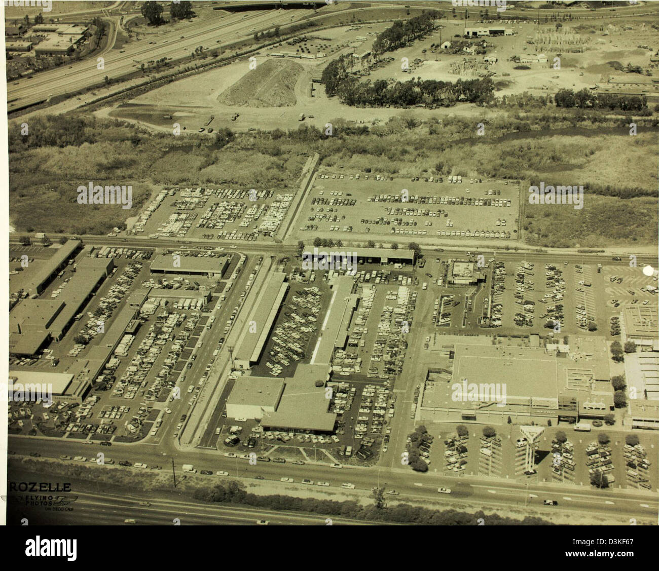 This aerial photograph from the mid-1970s to late 1970s, taken by ...