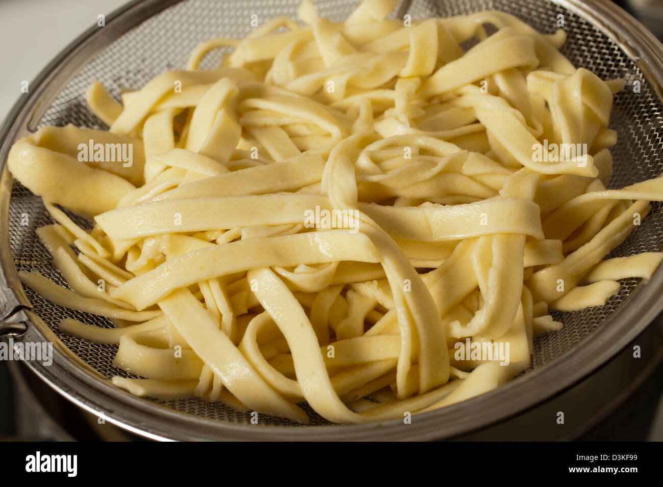 cooked fresh durum semolina pasta Stock Photo - Alamy