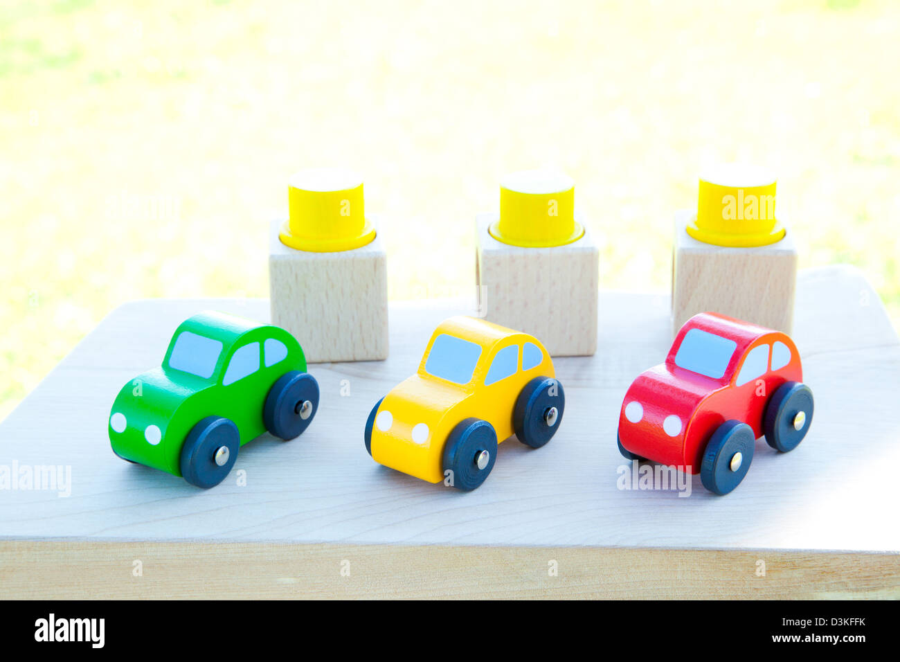 Building blocks and toy cars Stock Photo - Alamy
