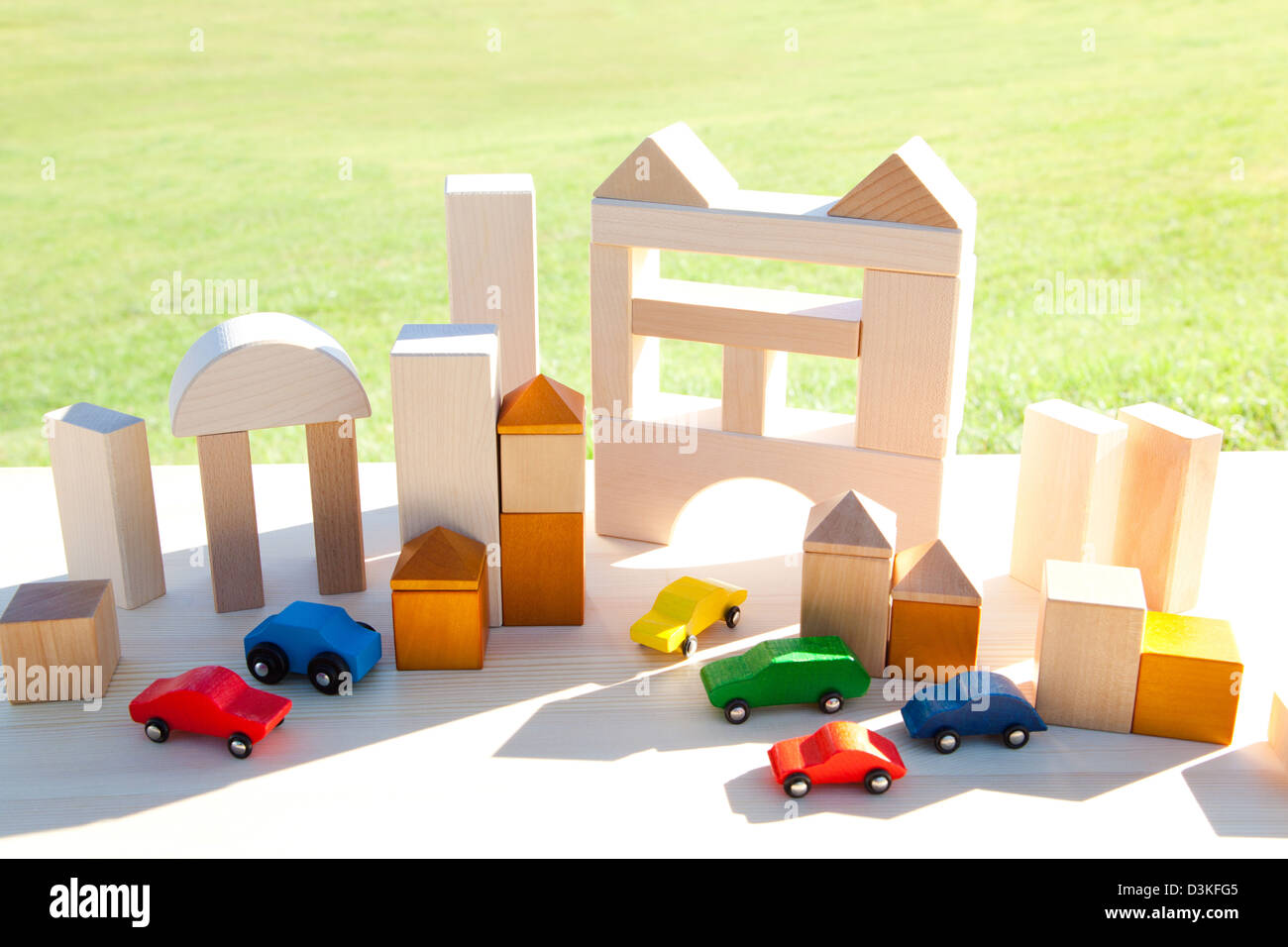 Cityscape of building blocks Stock Photo - Alamy